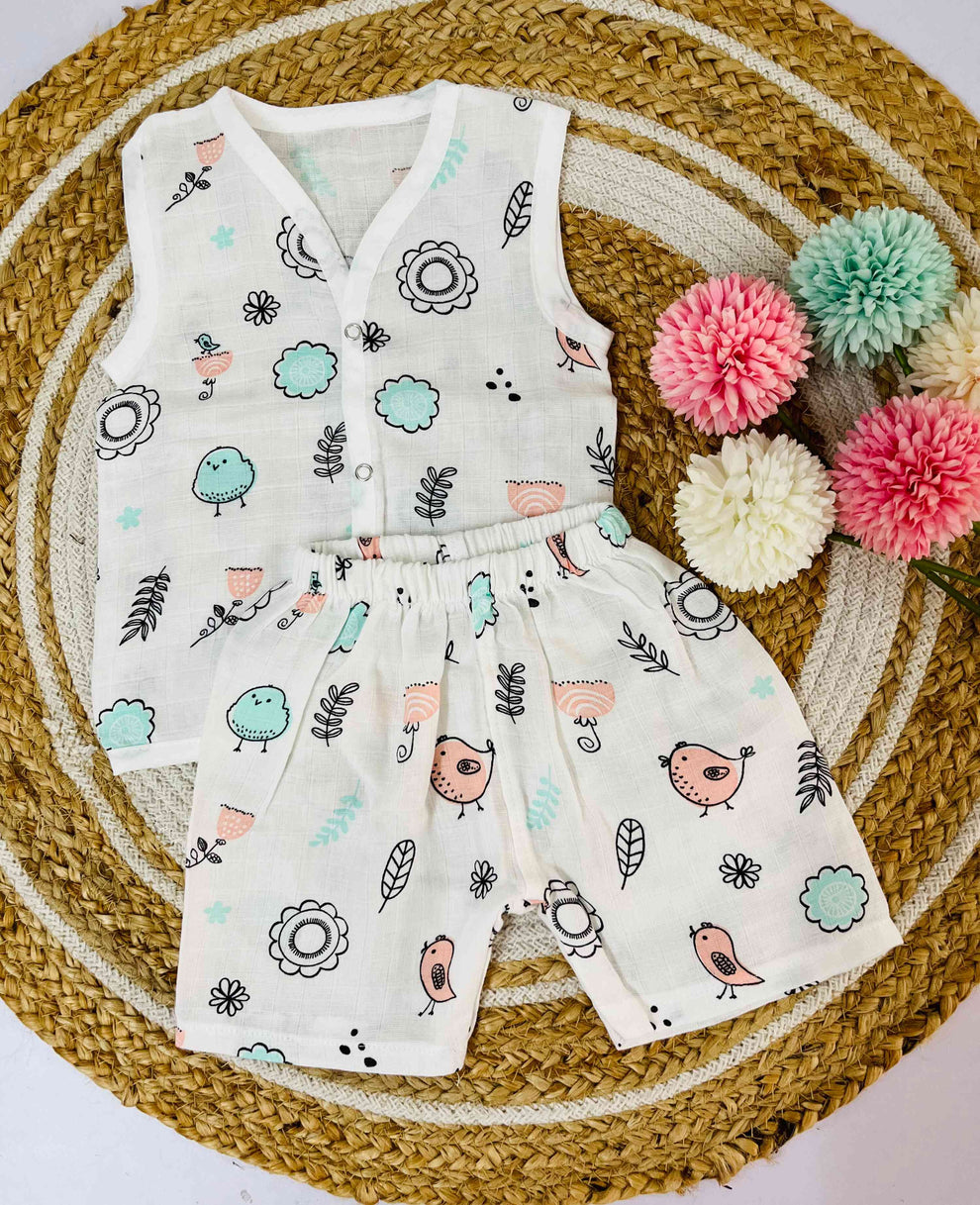 Chirping Cuckoos And Blooming Flowers – Iniyal Clothings